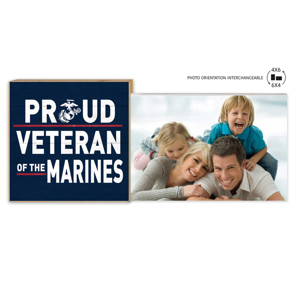 USMC Proud Veteran Floating Picture Frame — 7.62 Design