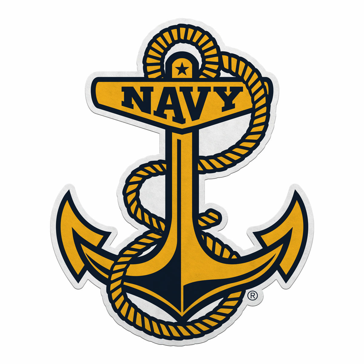 U.S. Navy Anchor Logo Die-Cut Pennant by 7.62 Design - Made in the USA
