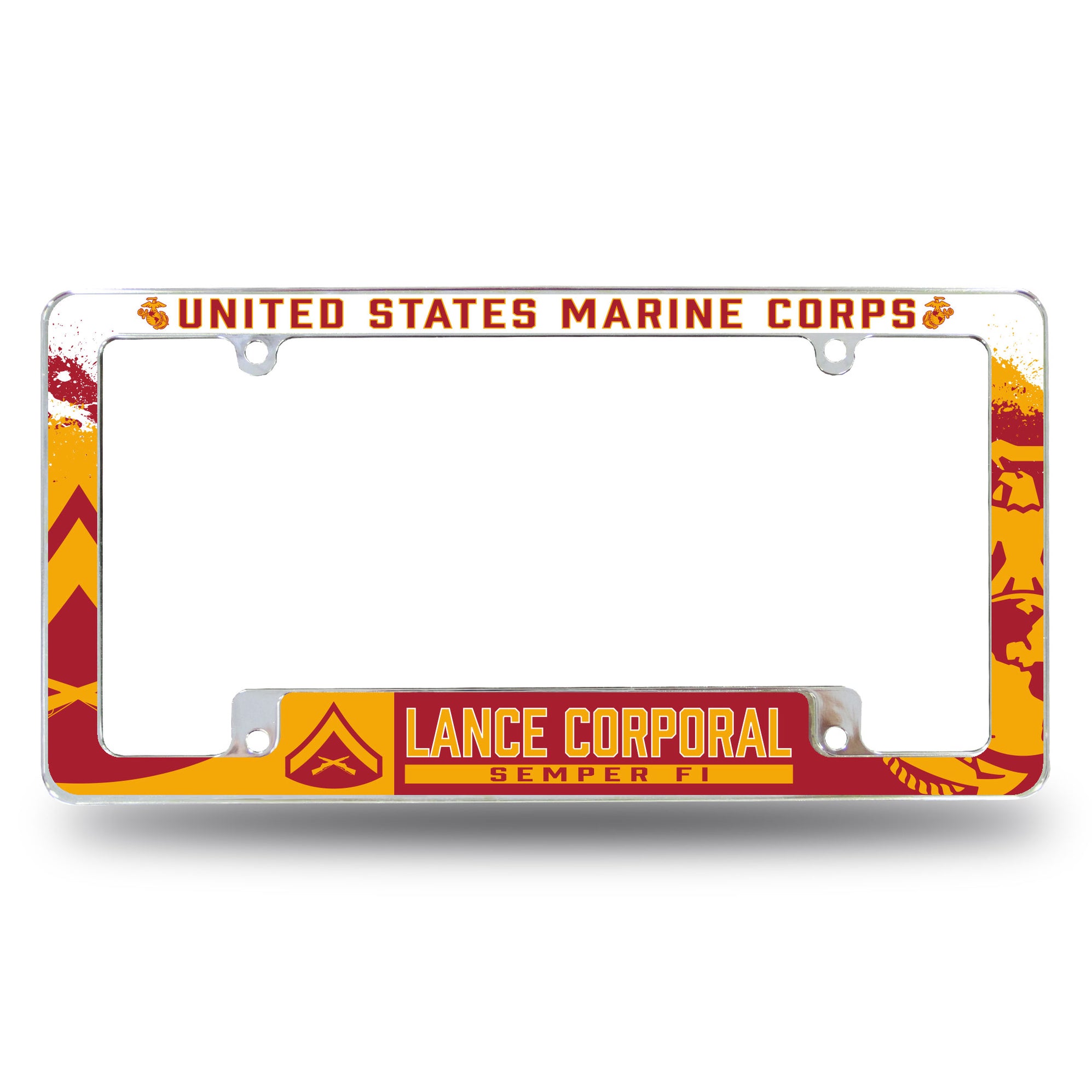 7.62 Design Marine Corps E-3 Lance Corporal License Plate Frame - Offi