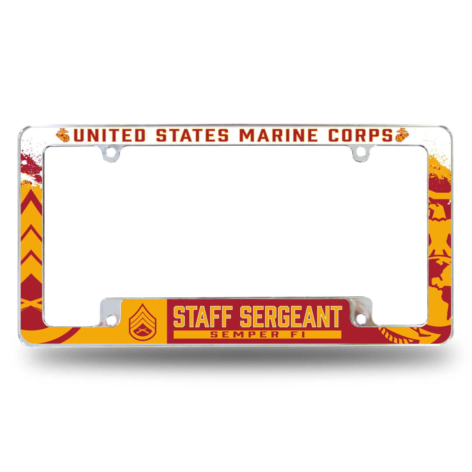 7.62 Design Marine Corps E-6 Staff Sergeant USMC License Plate Frame