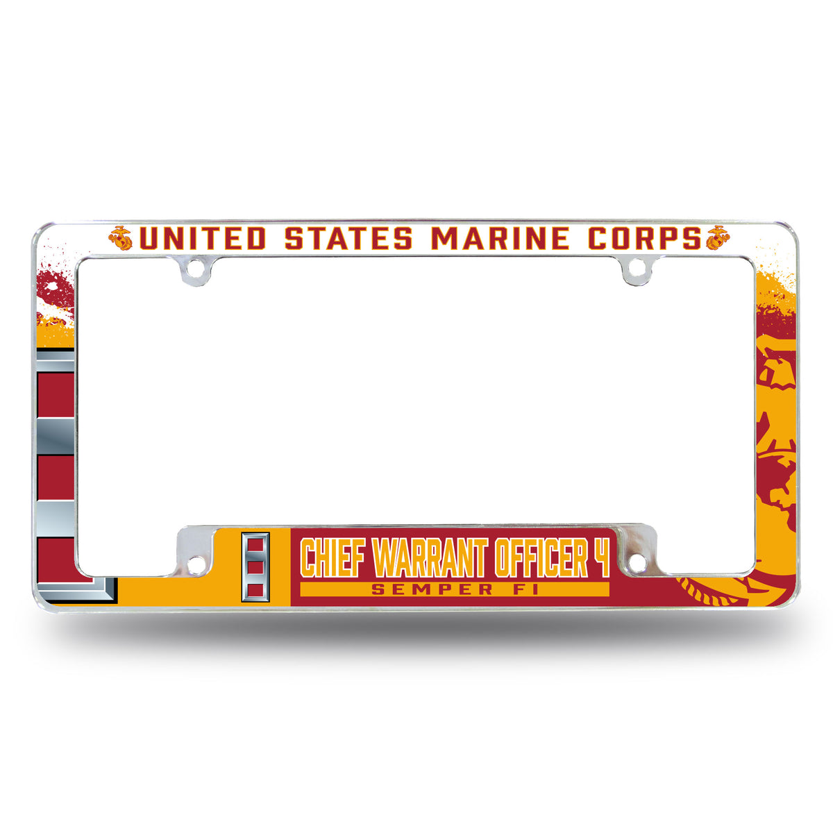 7.62 Design Marine Corps W-4 Chief Warrant Officer 4 USMC License Plat