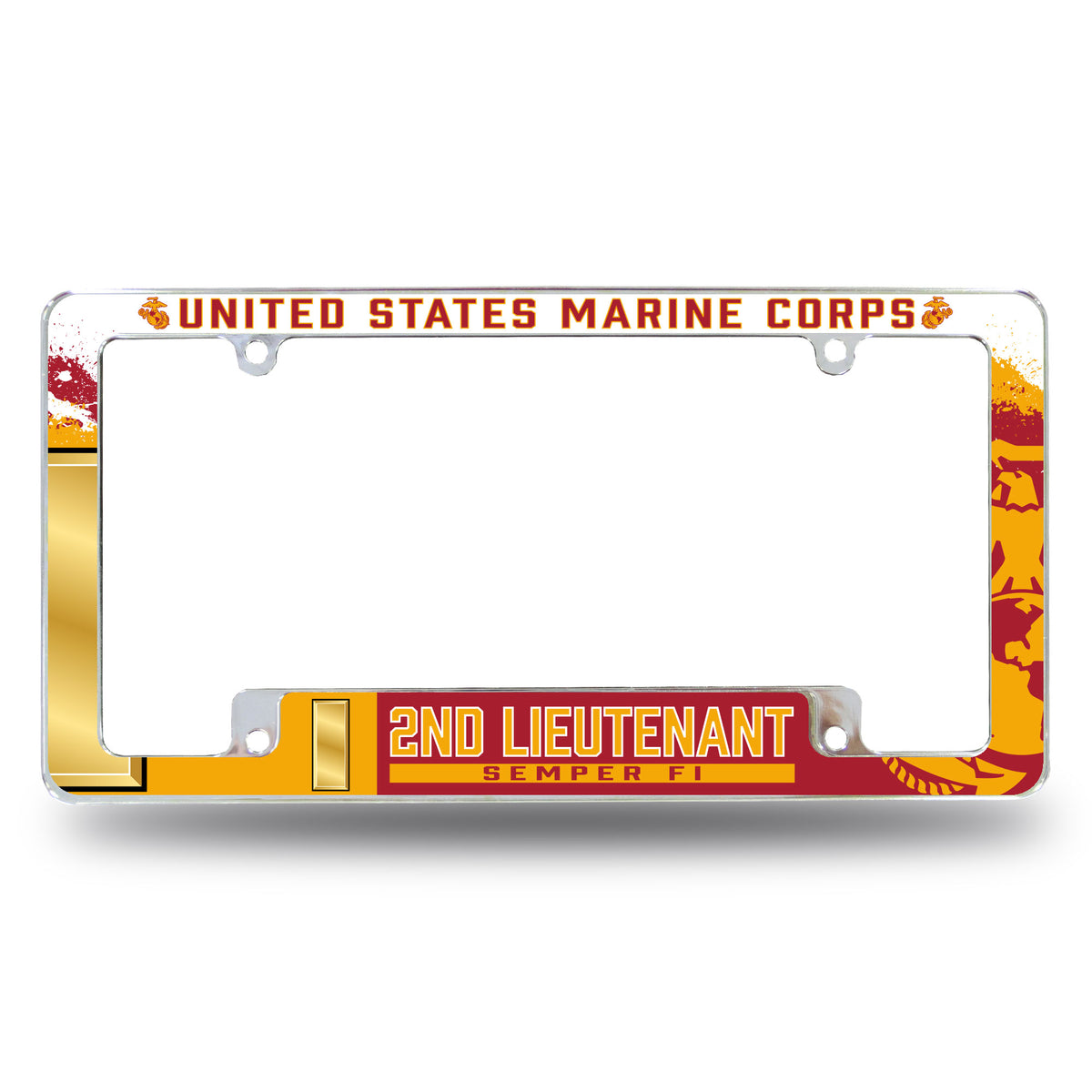7.62 Design Marine Corps O-1 2nd Lieutenant USMC License Plate Frame