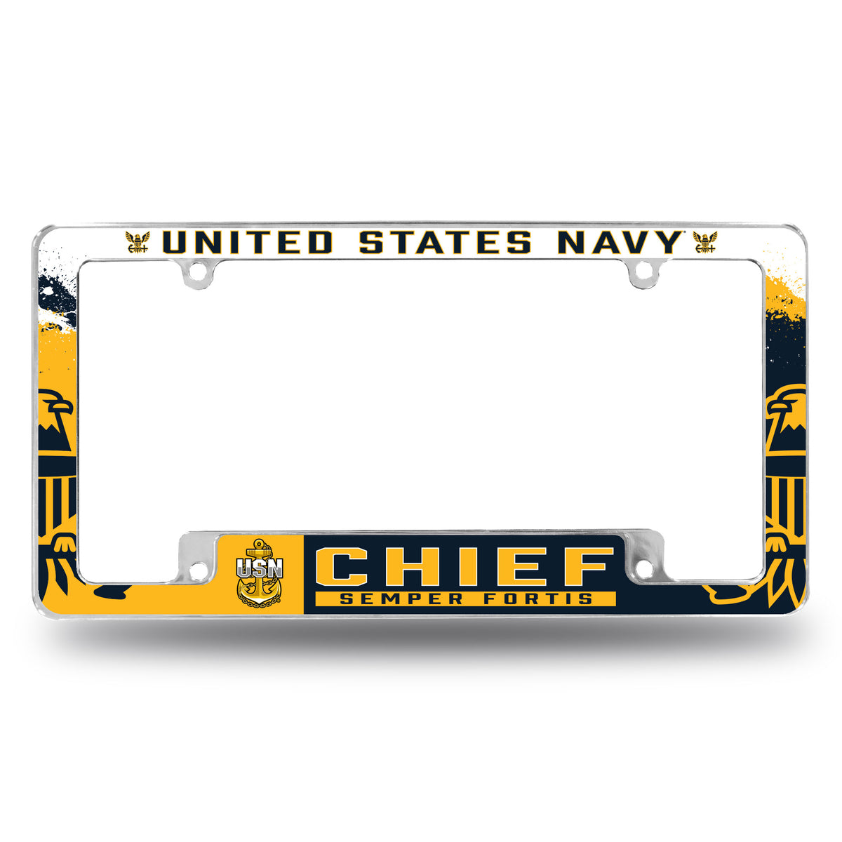 7.62 Design U.S. Navy Chief Petty Officer License Plate Frame - Offici