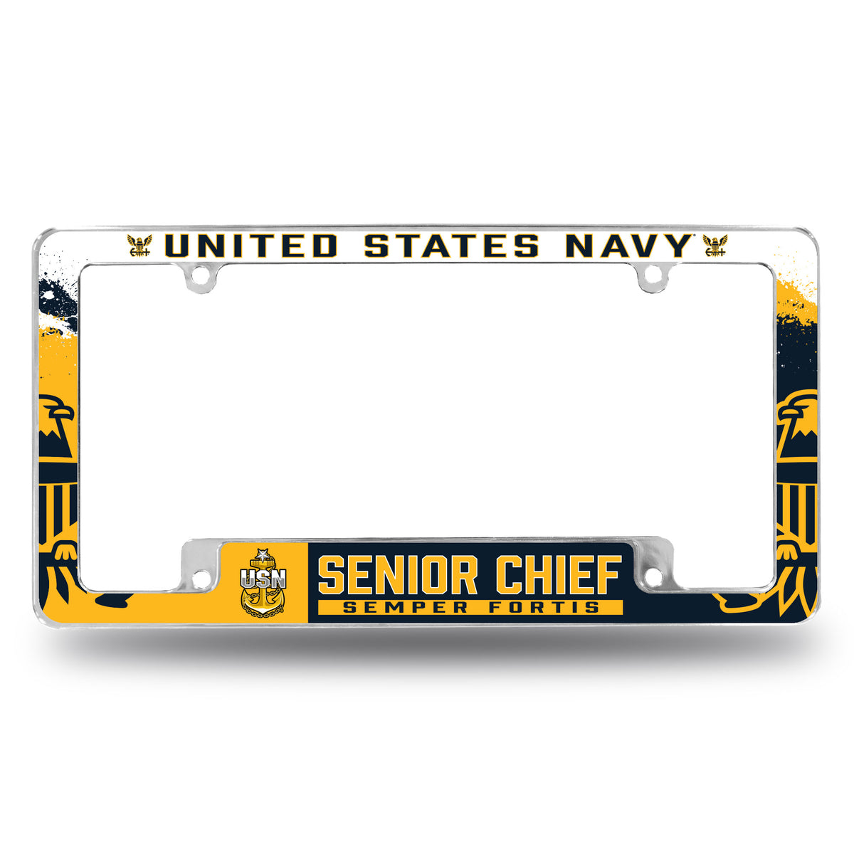 7.62 Design U.S. Navy Senior Chief License Plate Frame - Officially Li