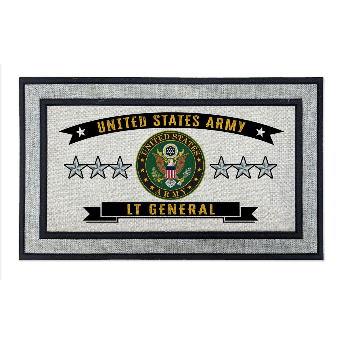 US Army Lieutenant General O-9 - 18 x 30 inch Color Doormat — 7.62 Design