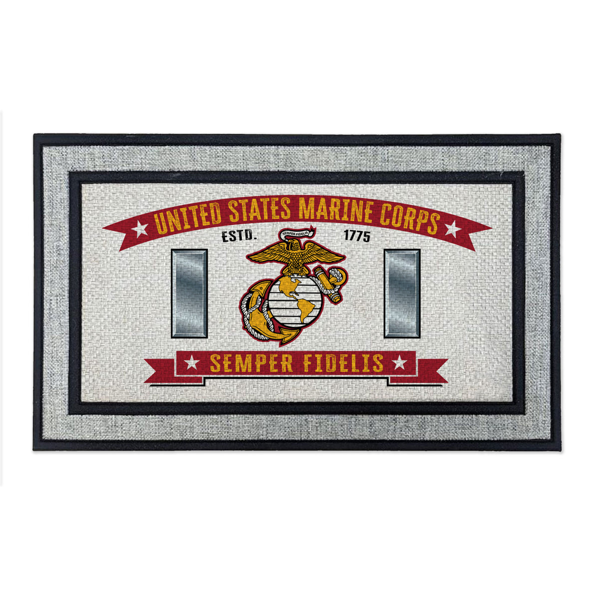 USMC First Lieutenant O-2 - 18 x 30 inch Color Doormat — 7.62 Design