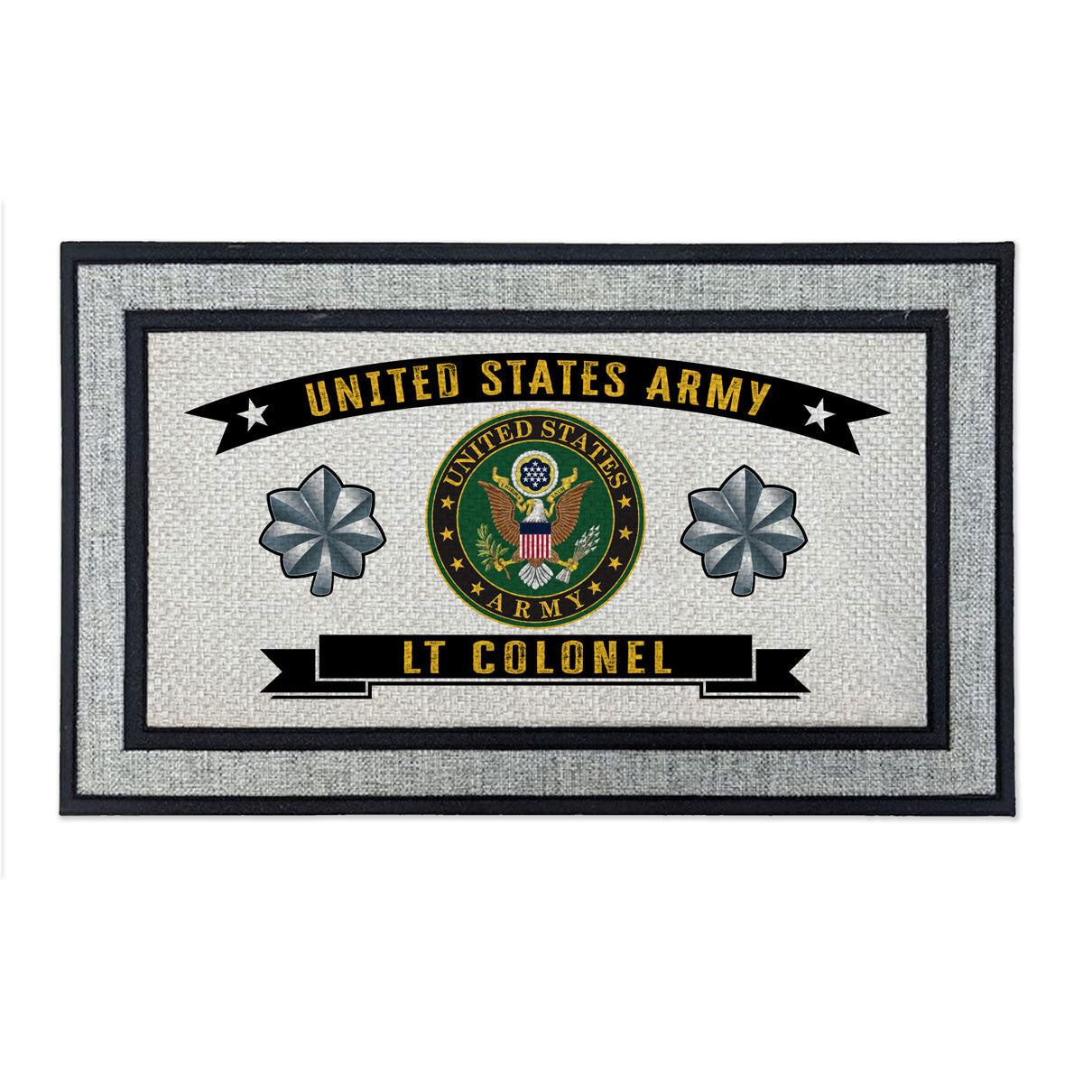 US Army Lt Colonel O-5 - 18 x 30 inch Color Doormat — 7.62 Design