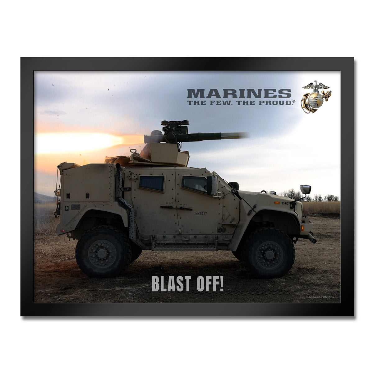 U.S. Marine Corps Blast Off Framed Print — 7.62 Design