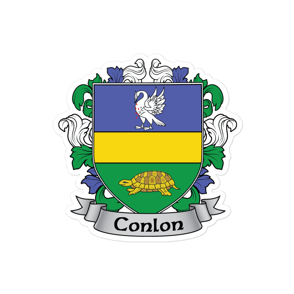 Conlon Irish Family Coat of Arms Sticker — 7.62 Design