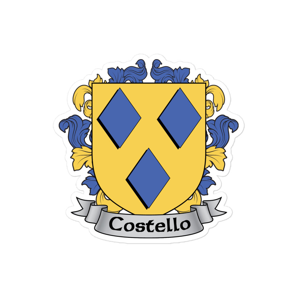 Costello Irish Family Coat of Arms Sticker — 7.62 Design