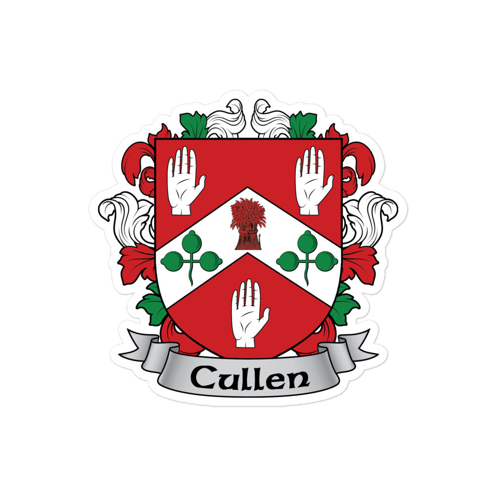 Cullen Irish Family Coat of Arms Sticker — 7.62 Design