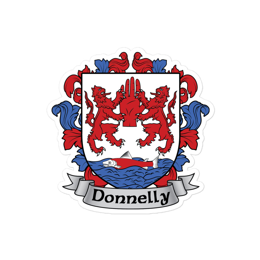 Donnelly Irish Family Coat of Arms Sticker — 7.62 Design
