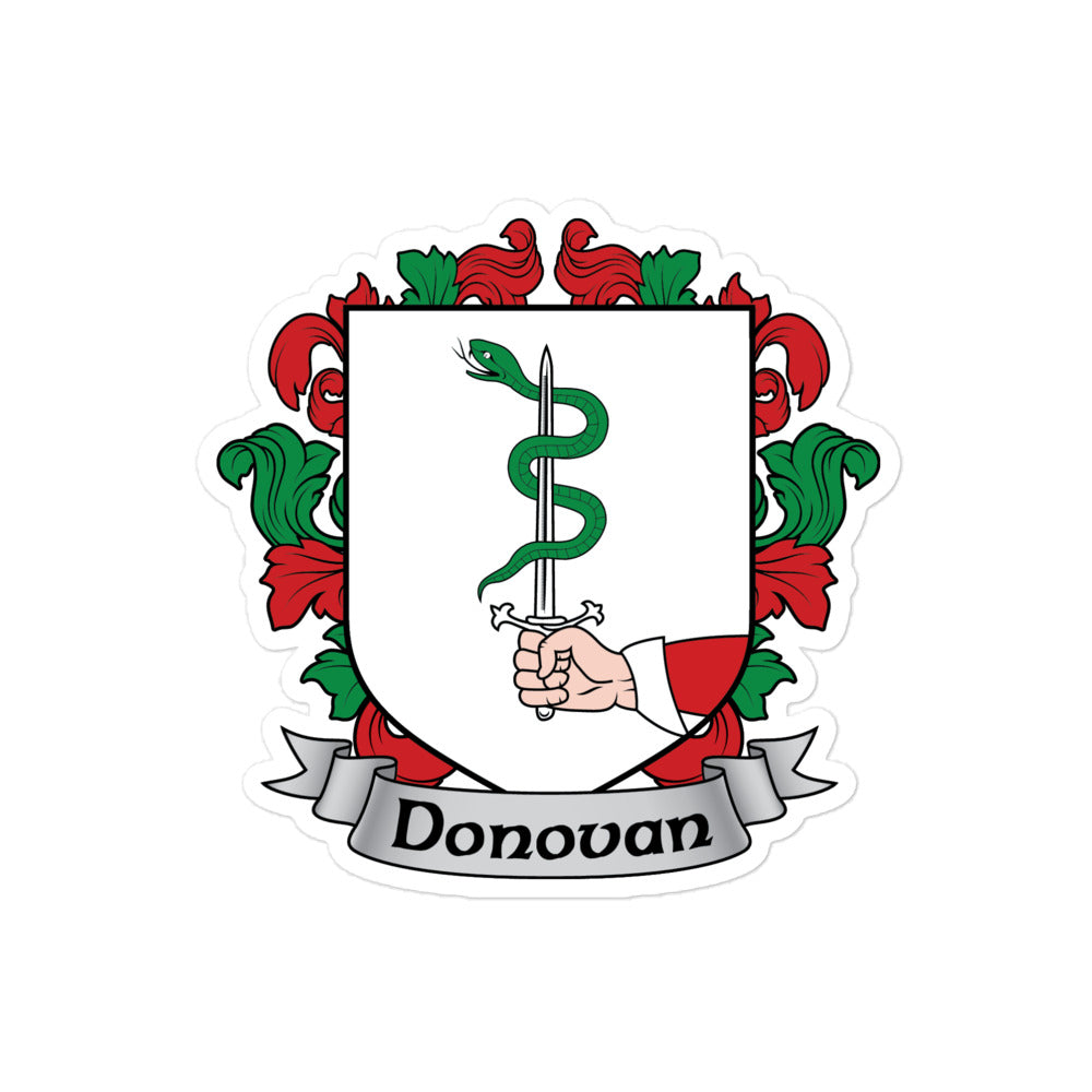 Donovan Irish Family Coat of Arms Sticker — 7.62 Design