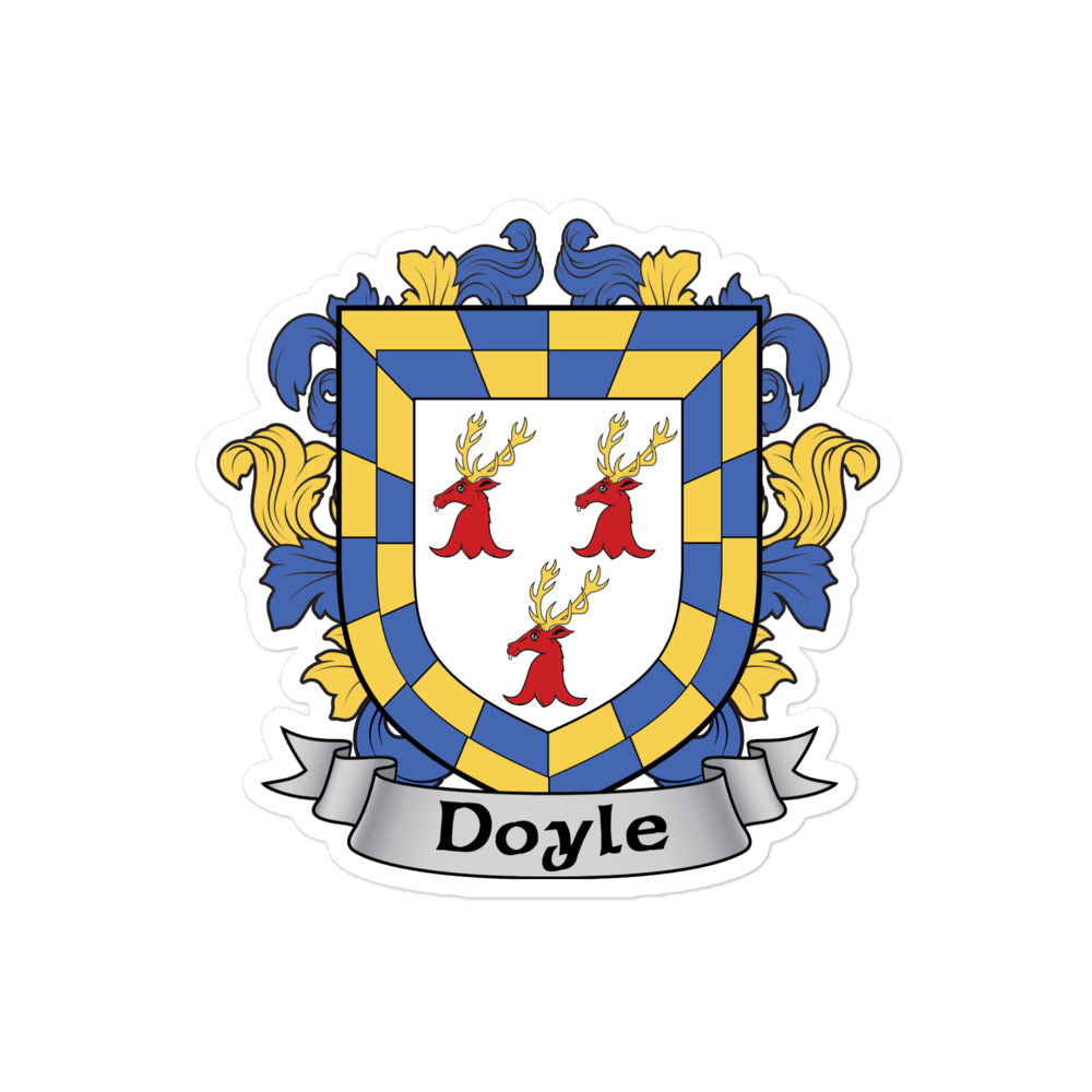 Doyle Irish Family Coat of Arms Sticker — 7.62 Design