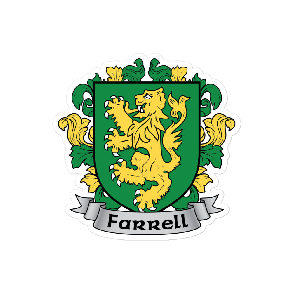 Farrell Irish Family Coat of Arms Sticker — 7.62 Design