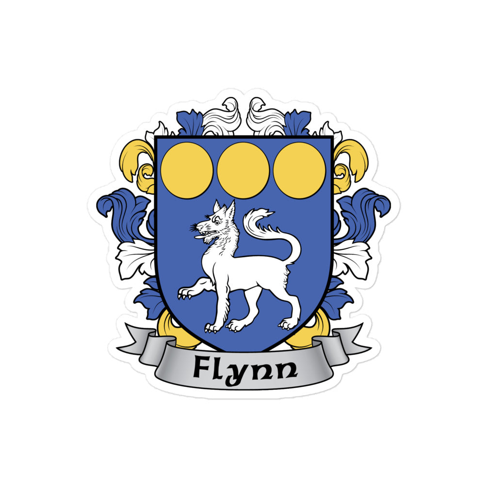 Flynn Irish Family Coat of Arms Sticker — 7.62 Design
