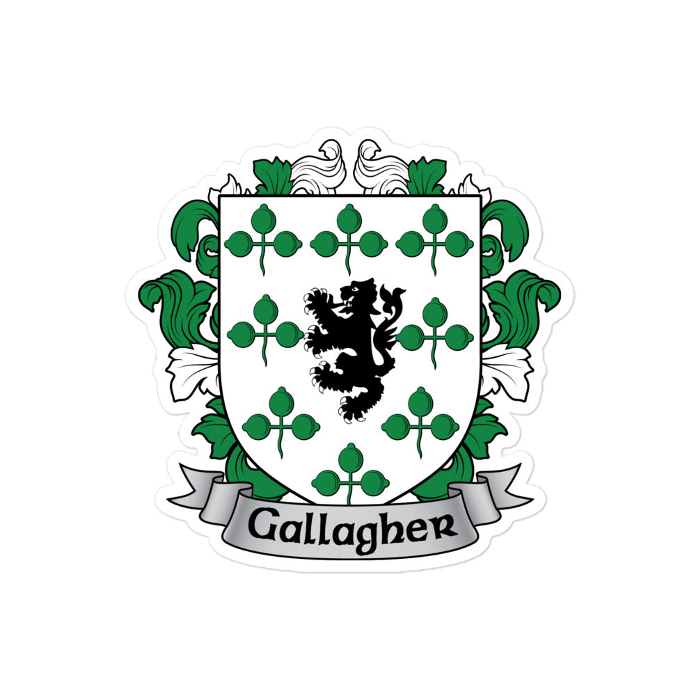 Gallagher Irish Family Coat of Arms Sticker — 7.62 Design