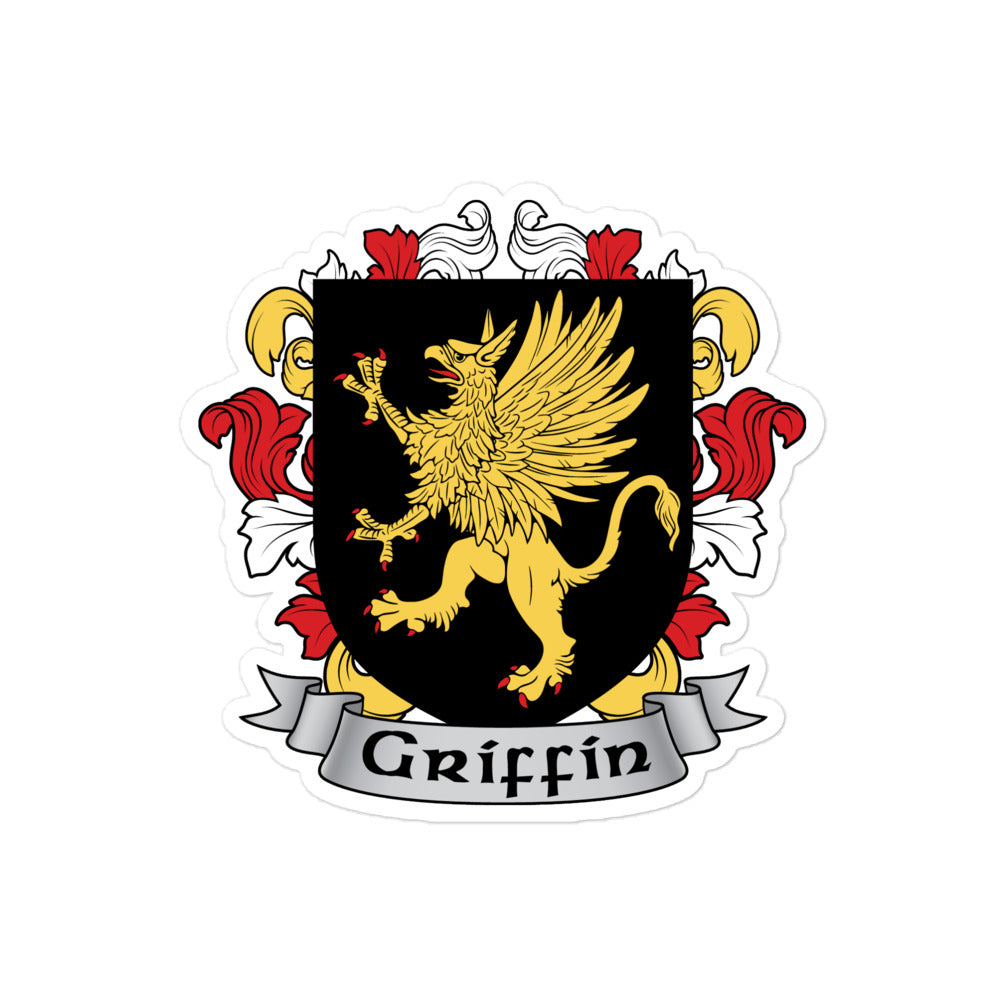 Griffin Irish Family Coat of Arms Sticker — 7.62 Design