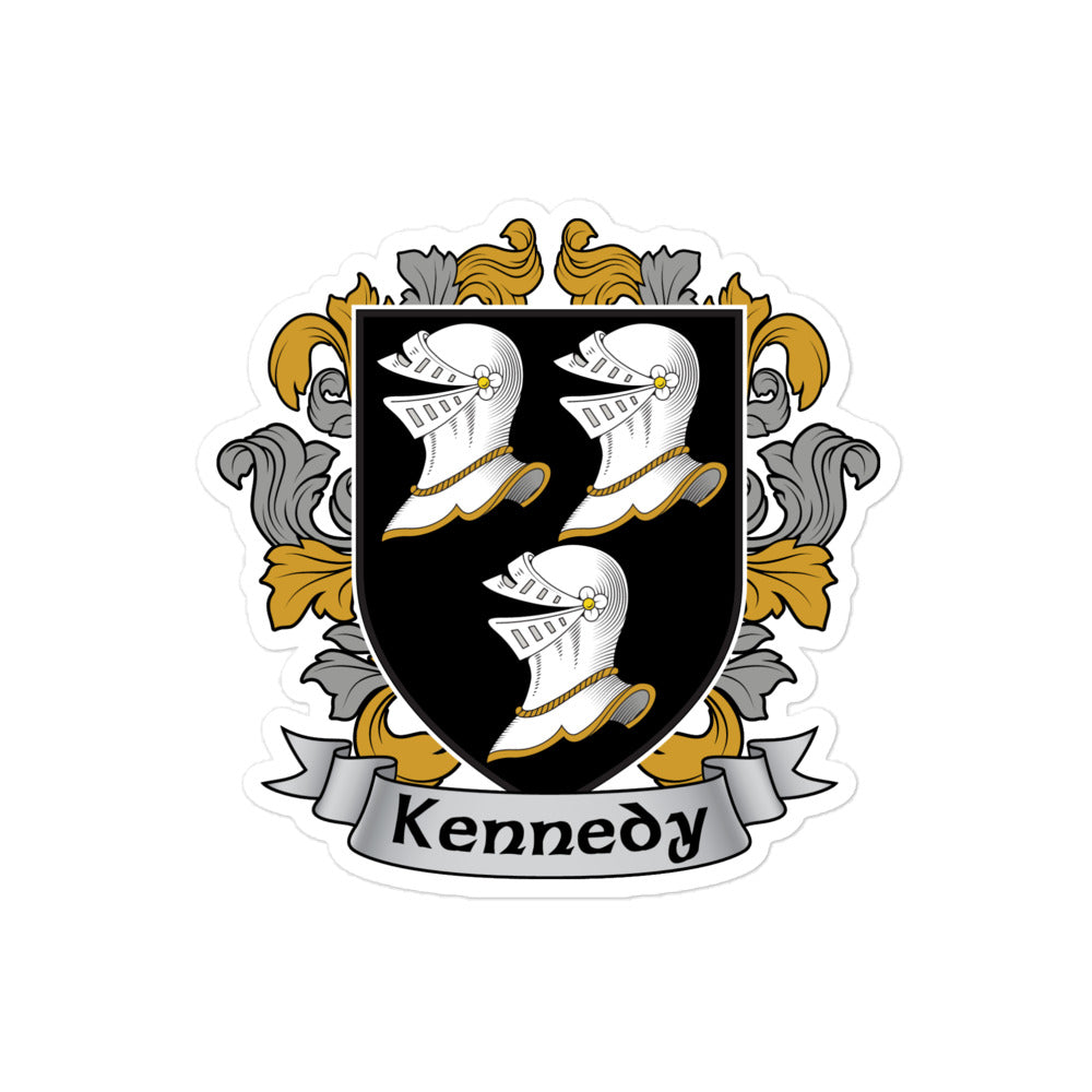 Kennedy Irish Family Coat of Arms Sticker — 7.62 Design