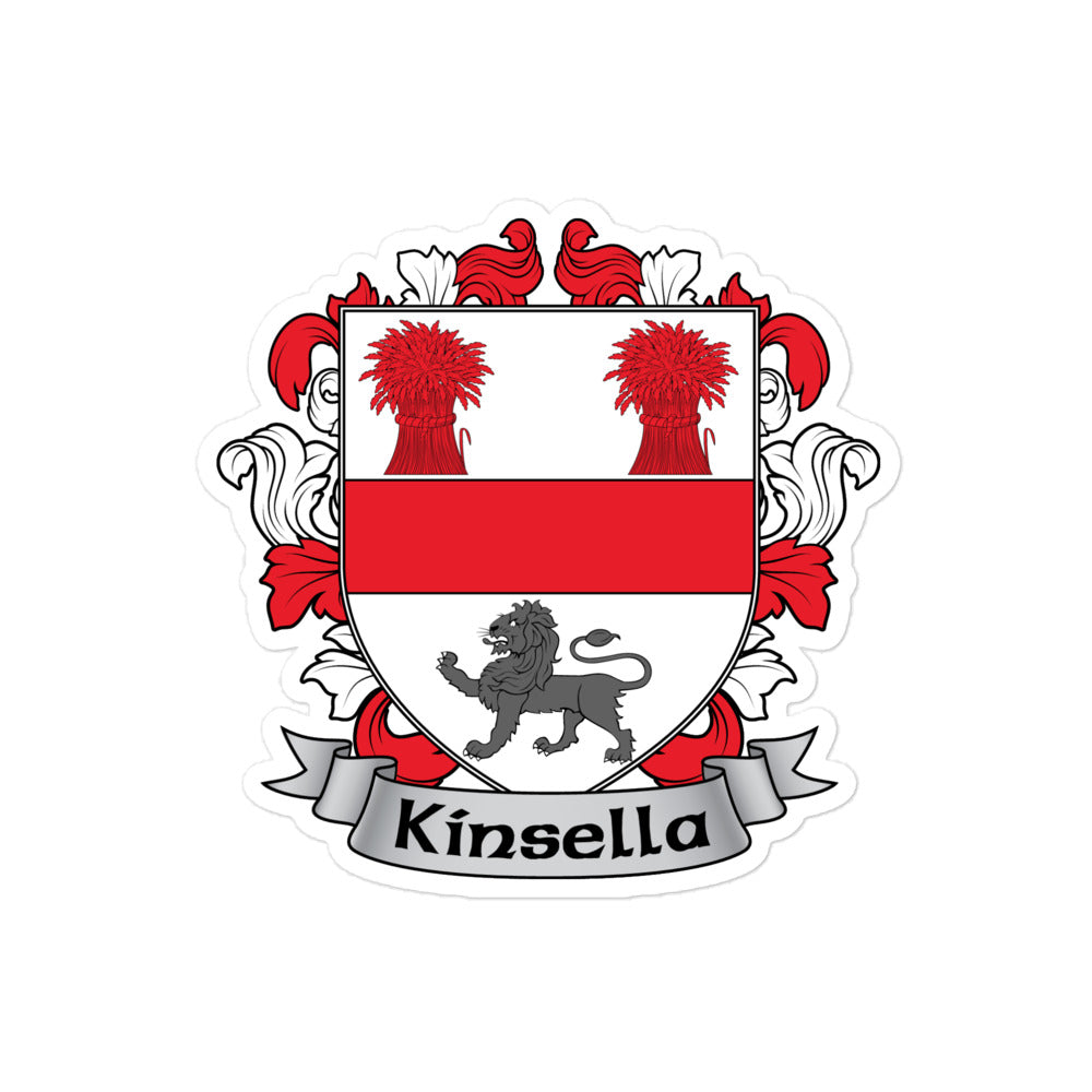 Kinsella Irish Family Coat of Arms Sticker — 7.62 Design