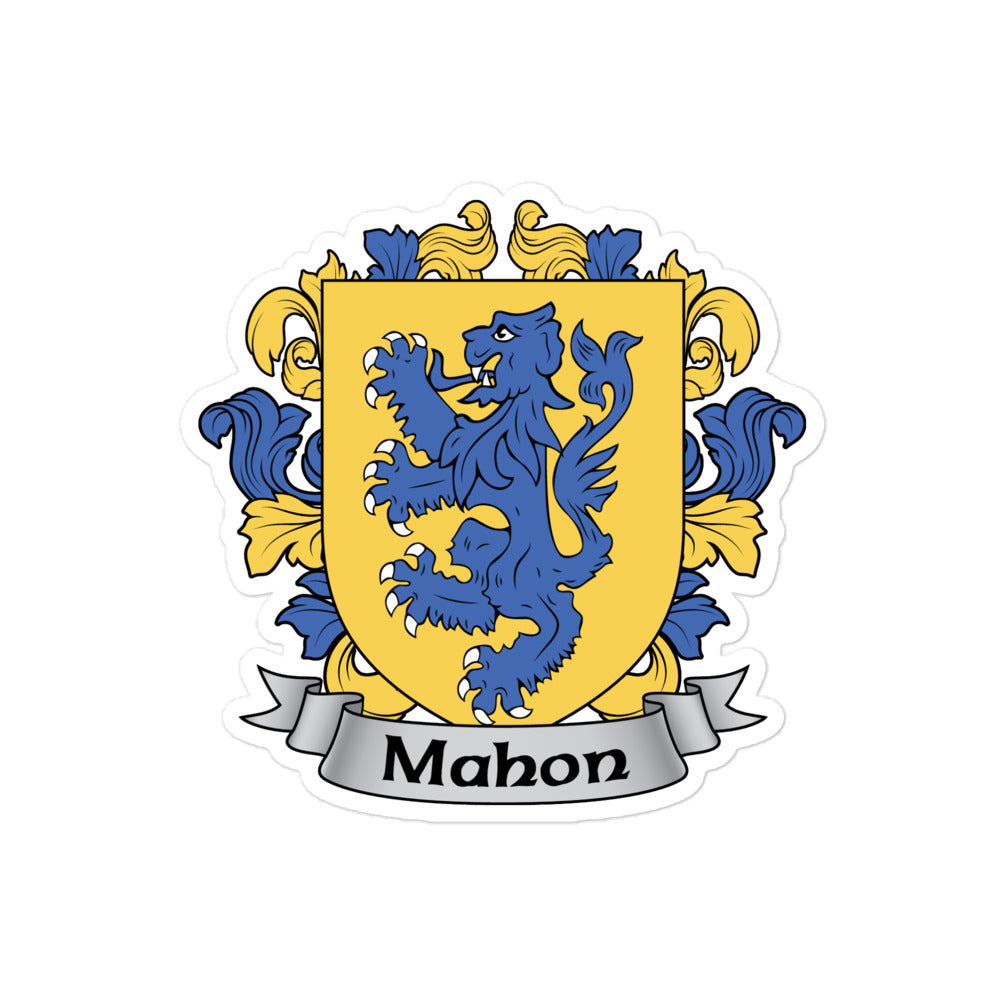 Mahon Irish Family Coat of Arms Sticker — 7.62 Design
