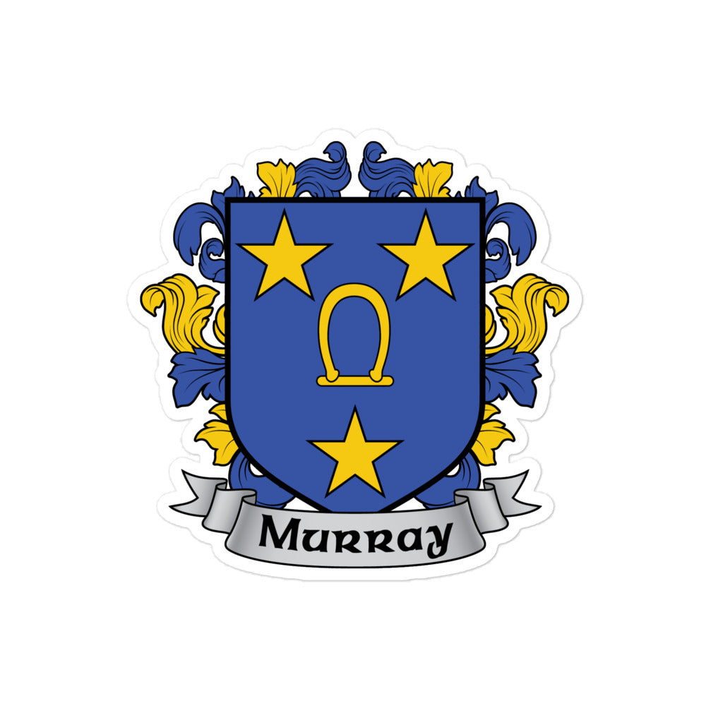 Murray Irish Family Coat of Arms Sticker — 7.62 Design