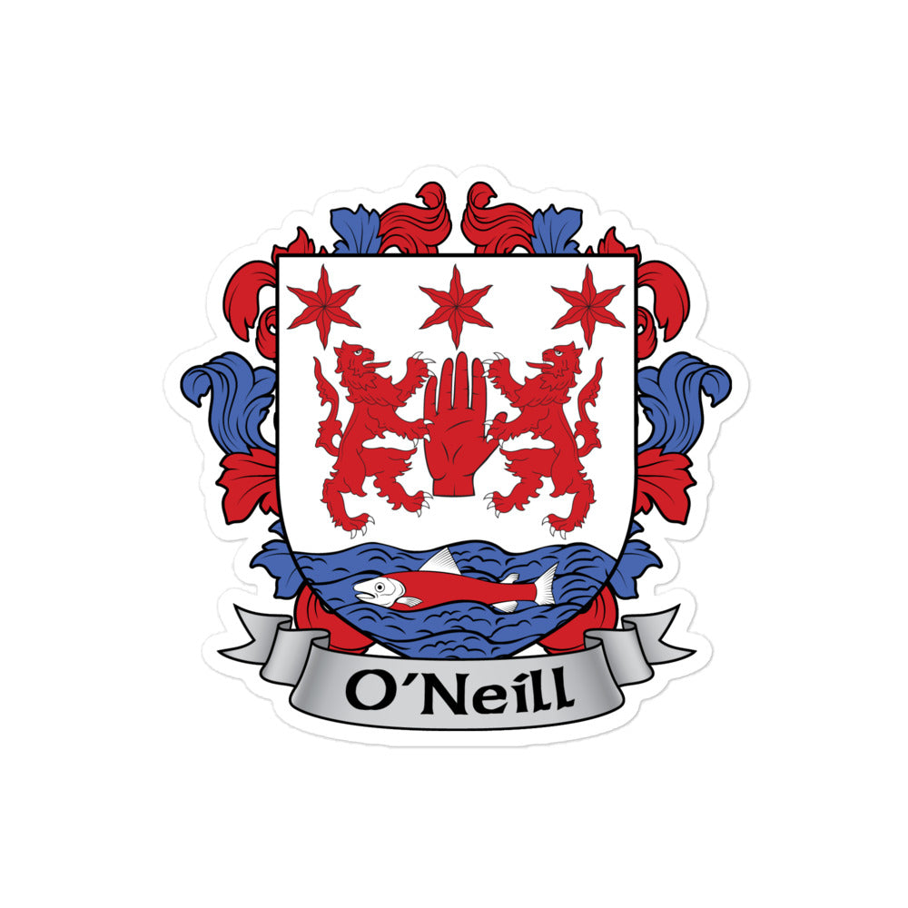 O'Neil Irish Family Coat of Arms Sticker — 7.62 Design