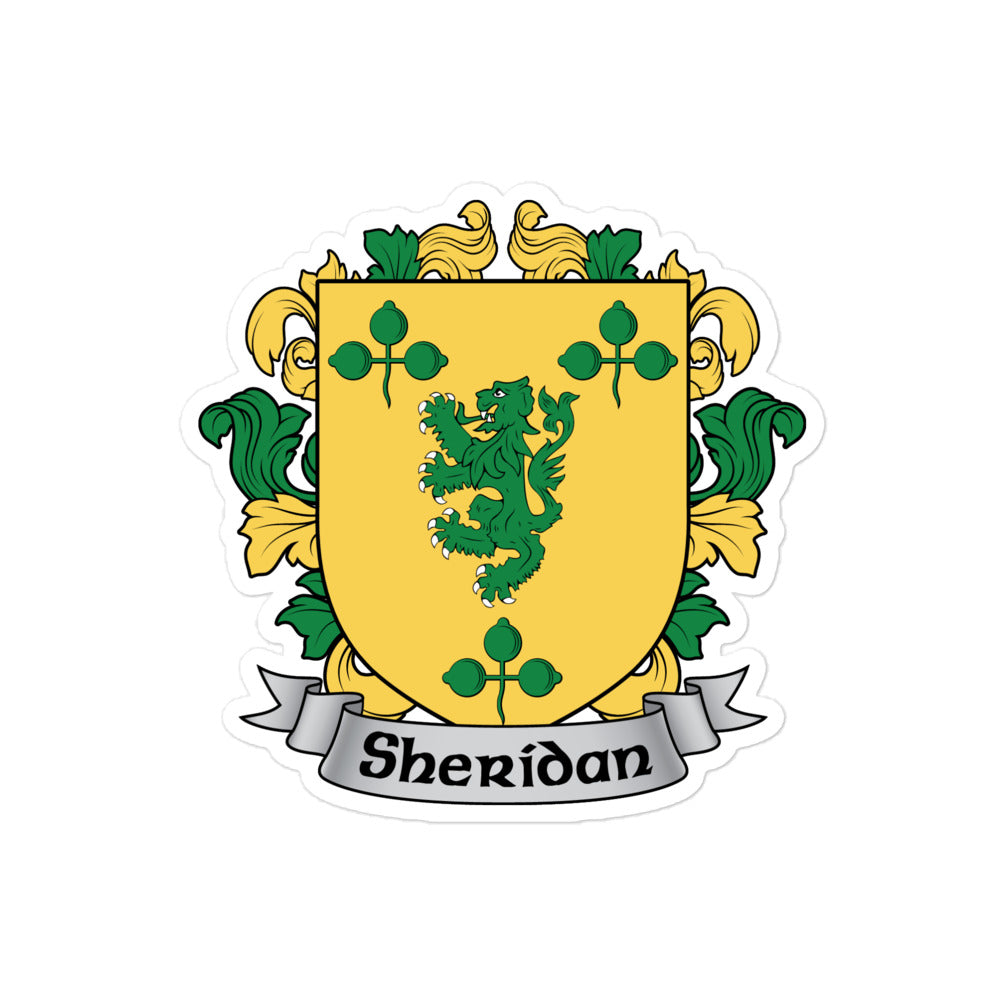 Sheridan Irish Family Coat of Arms Sticker — 7.62 Design