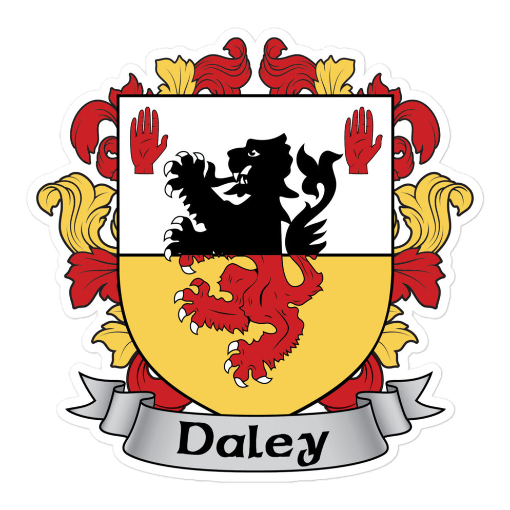 Daley Irish Family Coat of Arms Sticker — 7.62 Design