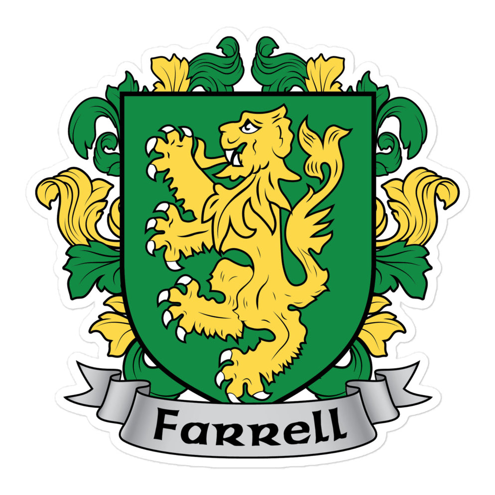 Farrell Irish Family Coat of Arms Sticker — 7.62 Design