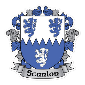 Scanlon Irish Family Coat of Arms Sticker — 7.62 Design