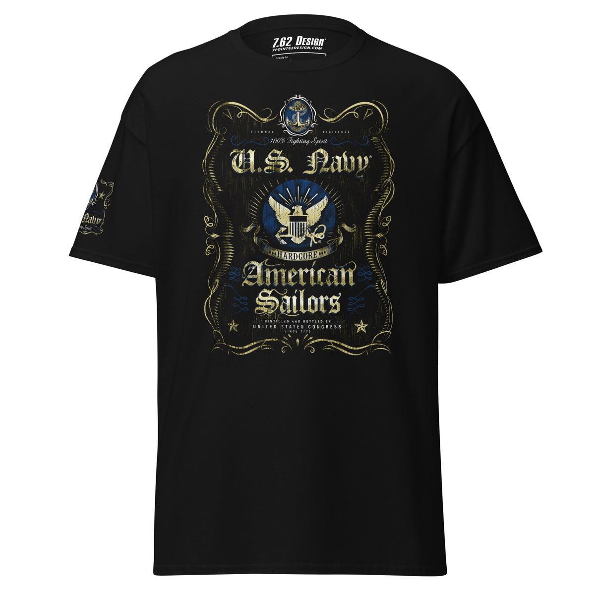 US Navy Fighting Spirit Made To Order Men's Tee — 7.62 Design