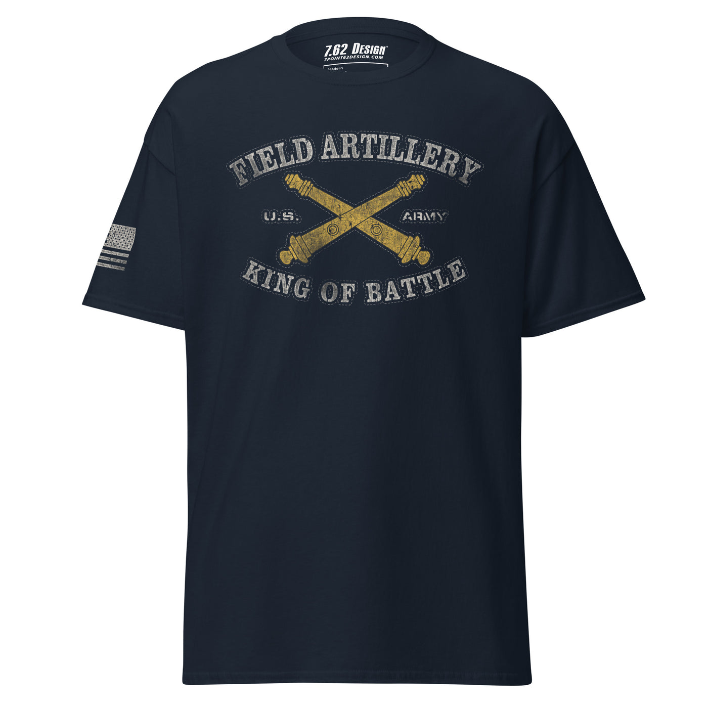 U.S. Army Field Artillery King of Battle Vintage Men's Tee — 7.62 Design