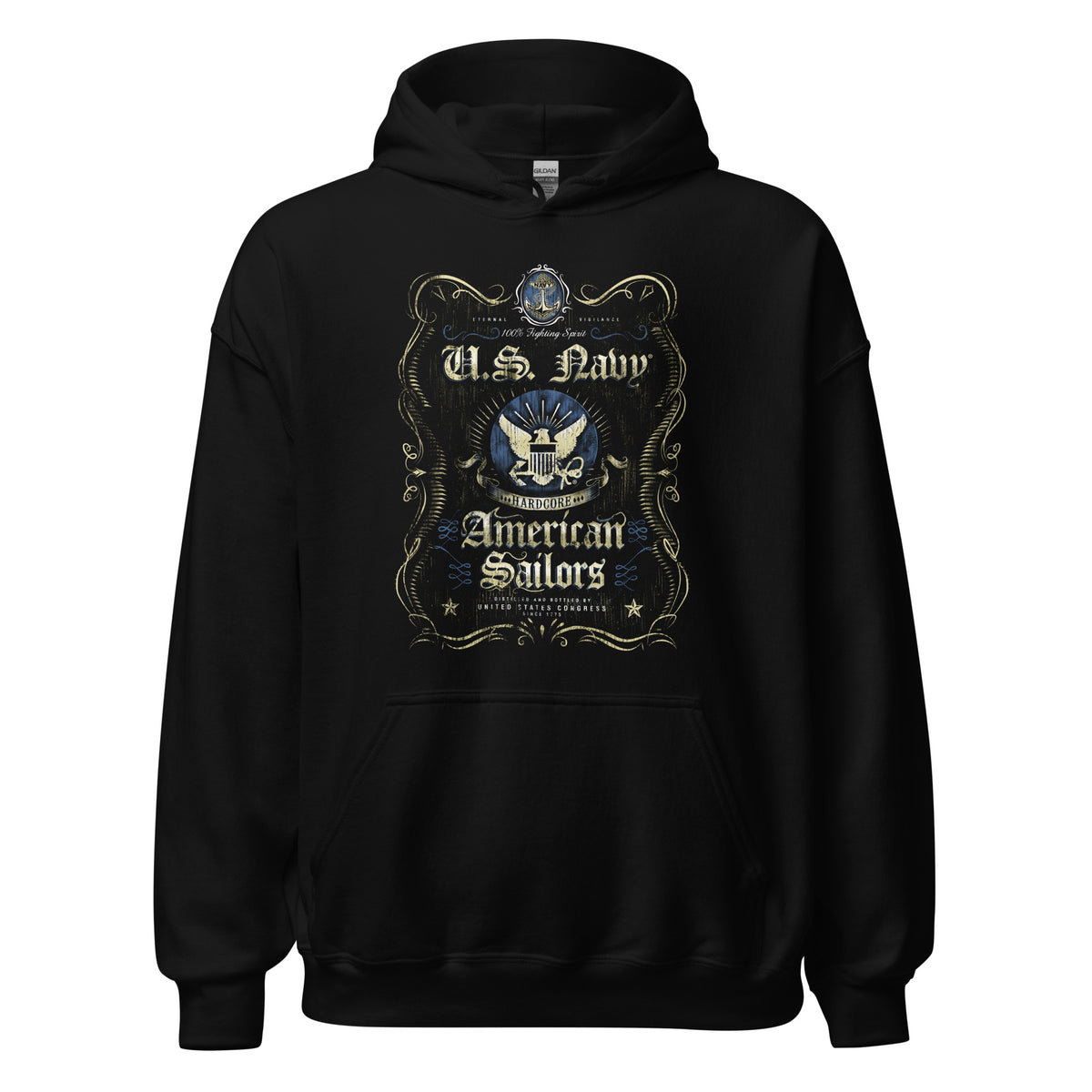 US Navy Fighting Spirit Unisex Hoodie — 7.62 Design