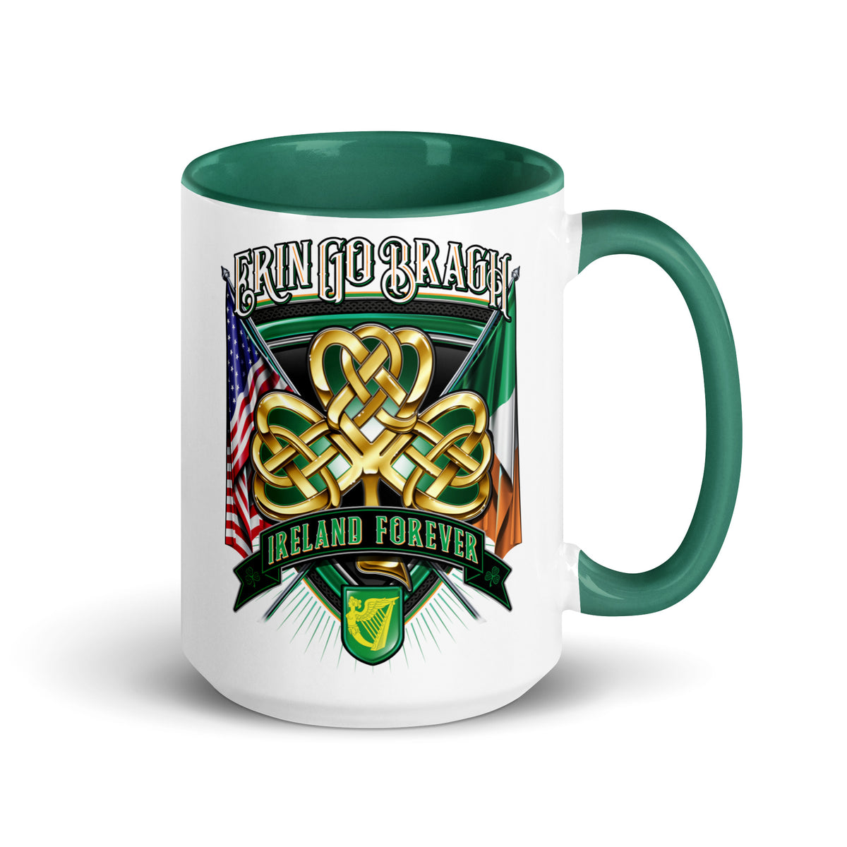 Erin Go Bragh Irish American 15oz Coffee Mug — 7.62 Design
