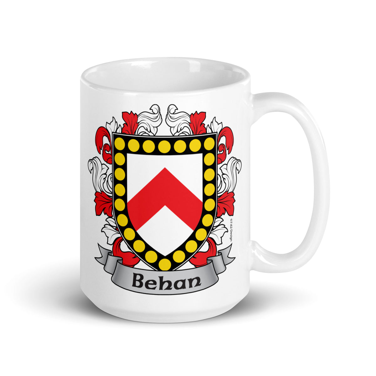 Behan Irish Family Coat Of Arms 15oz Mug — 7.62 Design