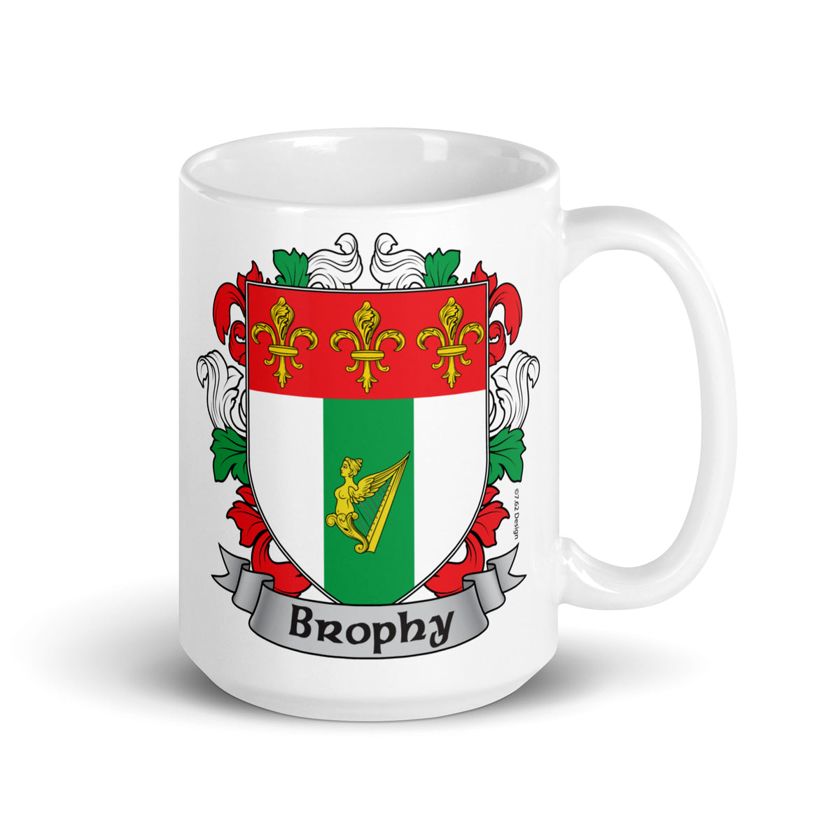 Brophy Irish Family Coat Of Arms 15oz Mug — 7.62 Design