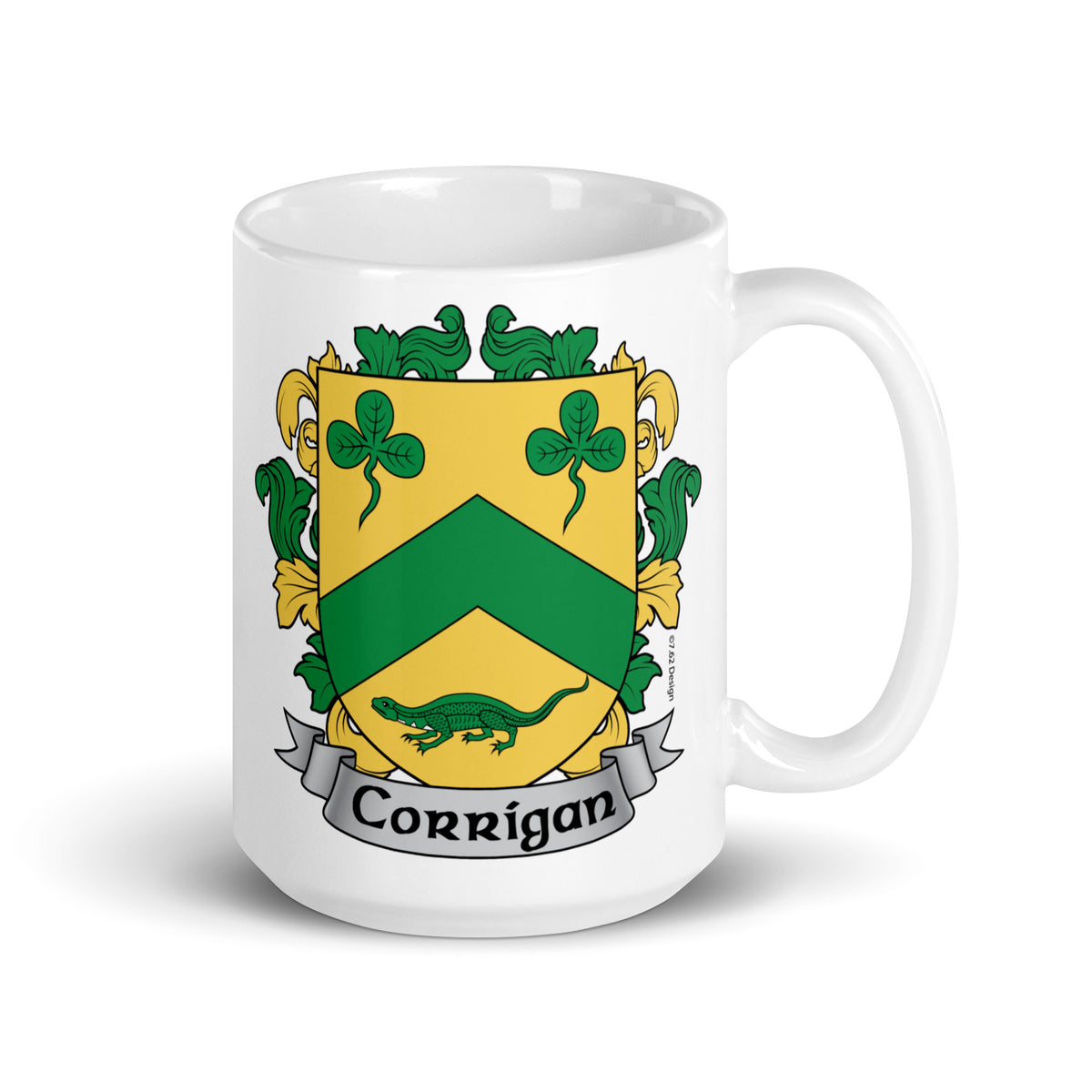 Corrigan Irish Family Coat Of Arms 15oz Mug — 7.62 Design