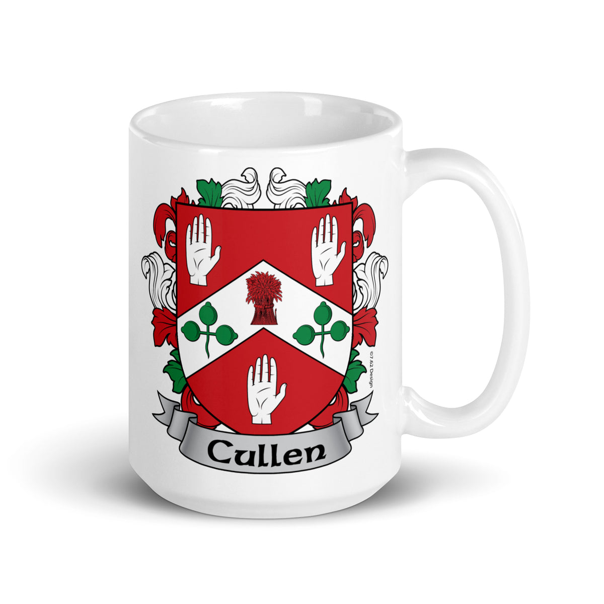 Cullen Irish Family Coat Of Arms 15oz Mug — 7.62 Design