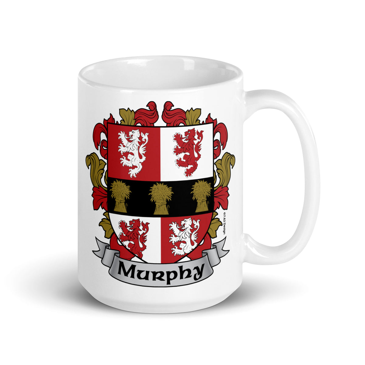 Murphy Irish Family Crest Coat Of Arms 15oz Mug — 7.62 Design