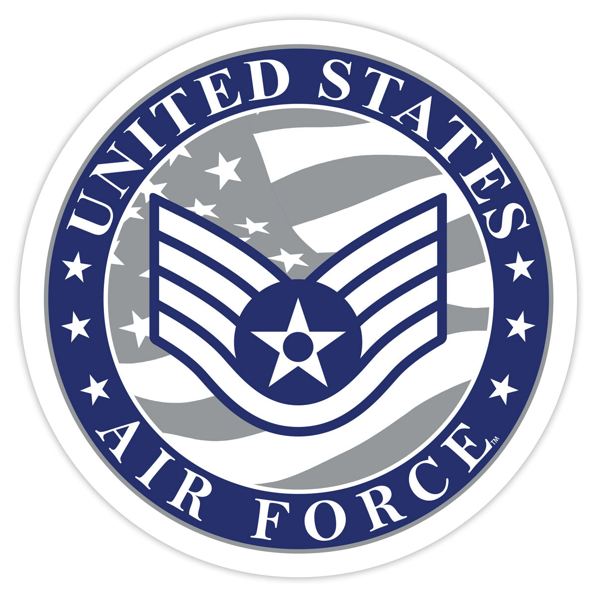 US Air Force E-5 Staff Sergeant 3.5" Decal by 7.62 Design