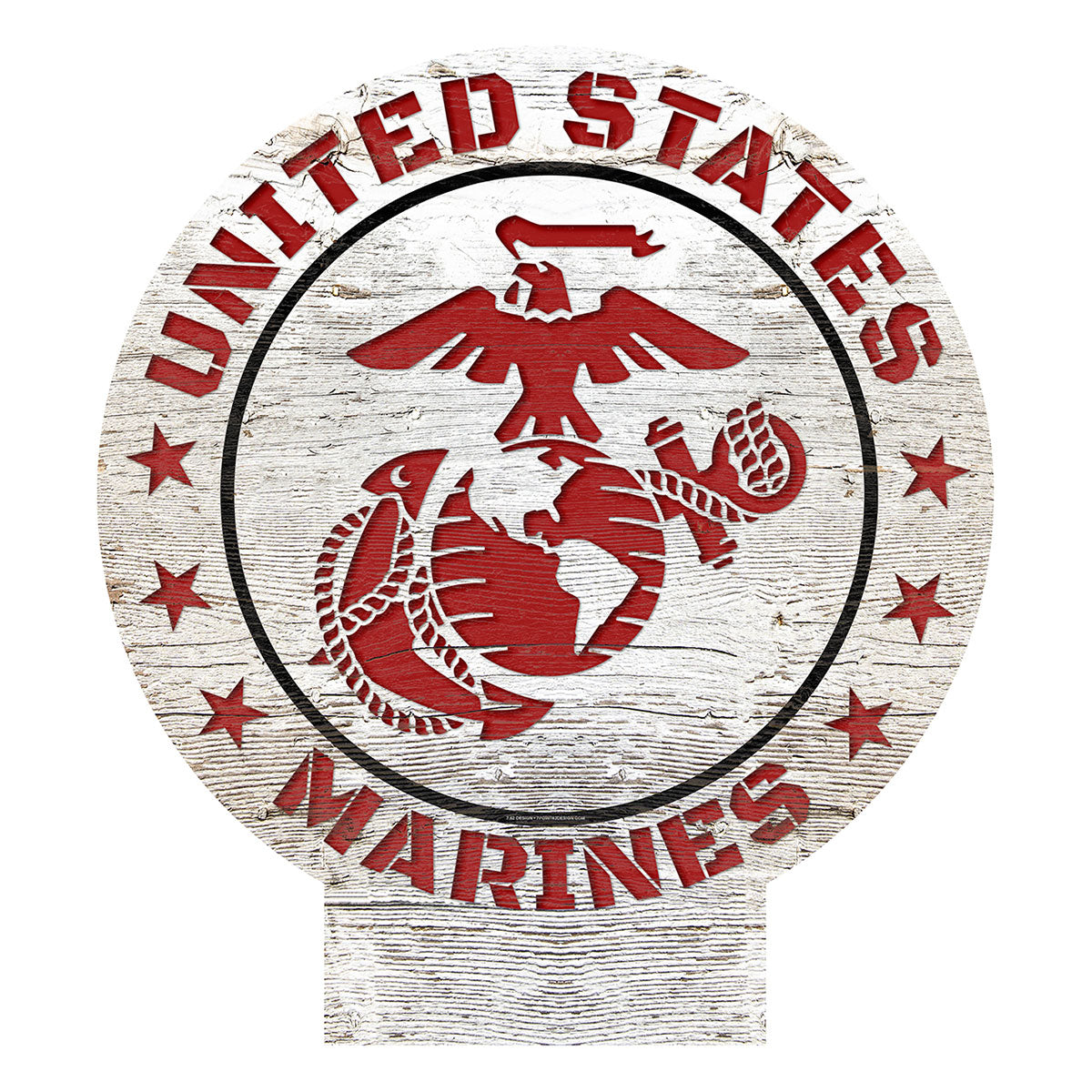 USMC Paint 20 x 20 inch Yard Sign — 7.62 Design