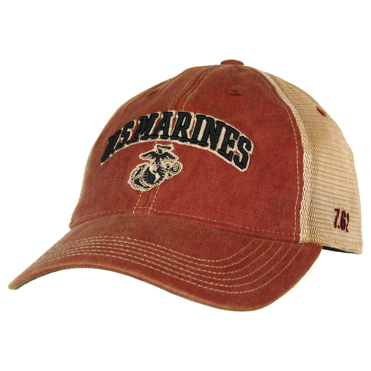 USMC Stretch Fit Trucker Cap Vintage Red — 7.62 Design