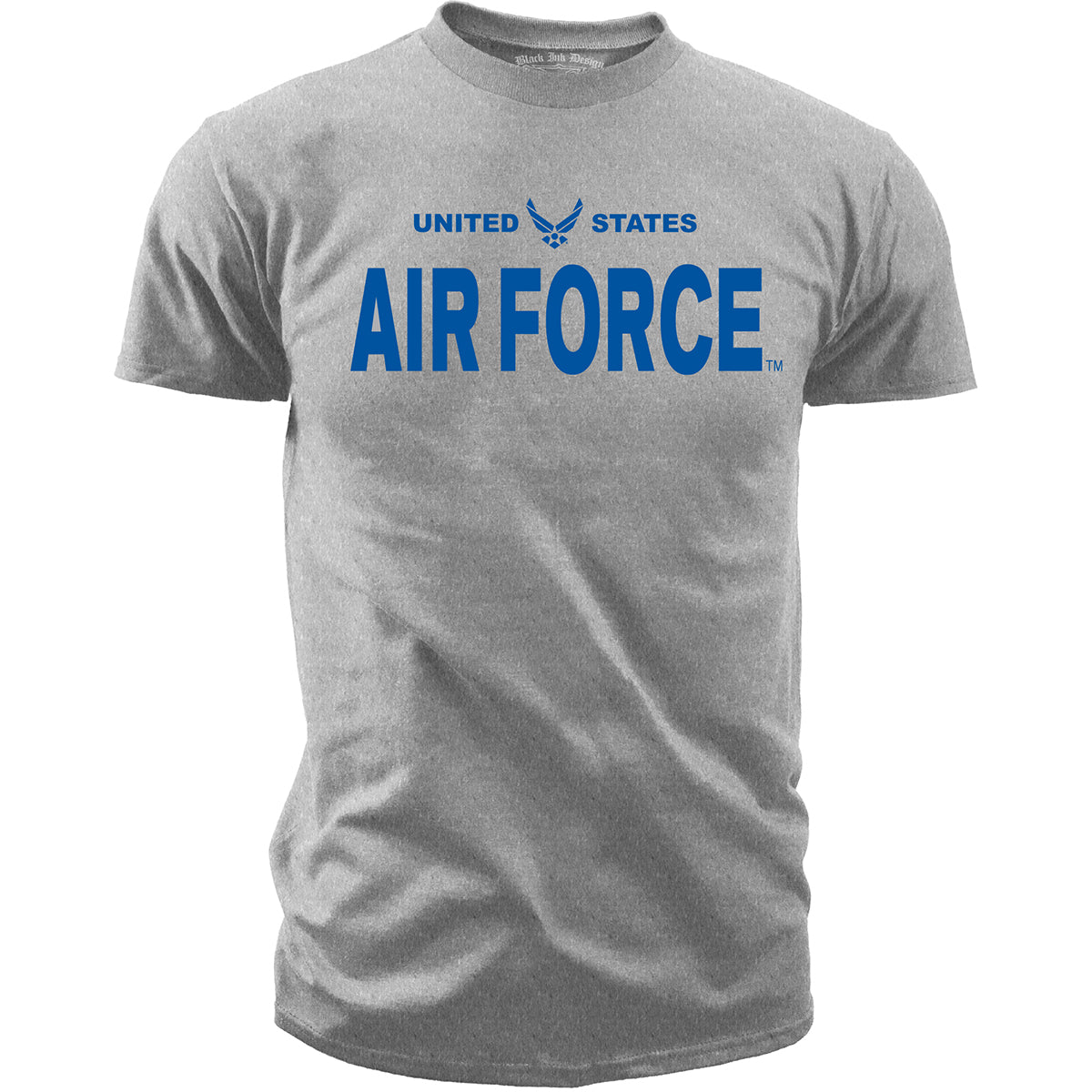 Air Force T-Shirt - US Air Force Basic P/T - Black Ink Men's T-Shirt ...